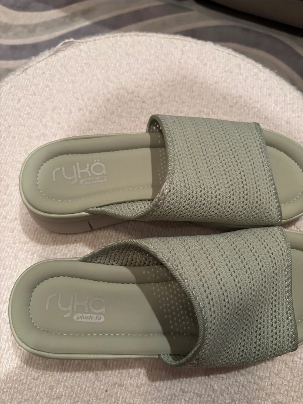 Ryka | Shoes | Ryka Womens Slide Sandals In Sage Green | Poshmark